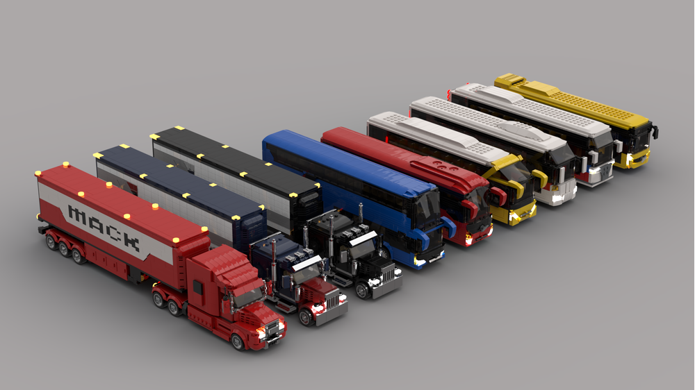 LEGO MOC Mack Anthem Semi Truck with Trailer - Minifigscale by Yanix ...