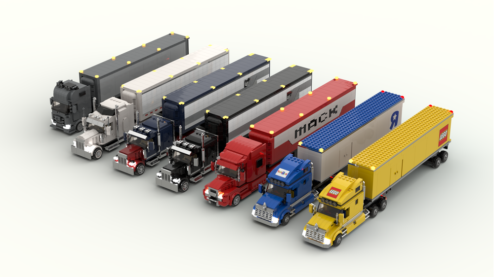 LEGO MOC Kenworth W900 Semi Truck with Trailer - Minifigscale by Yanix ...