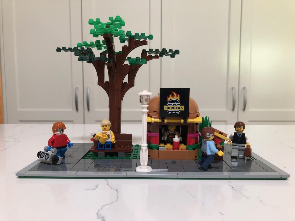 LEGO MOC Modular Street Corner #1 (site for 60404 Burger Van shop) by ...