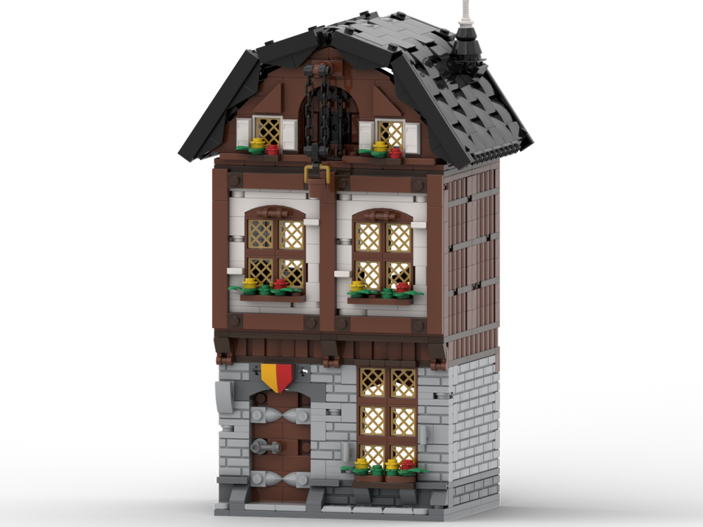 LEGO MOC Medieval Town House by Huebre | Rebrickable - Build with LEGO