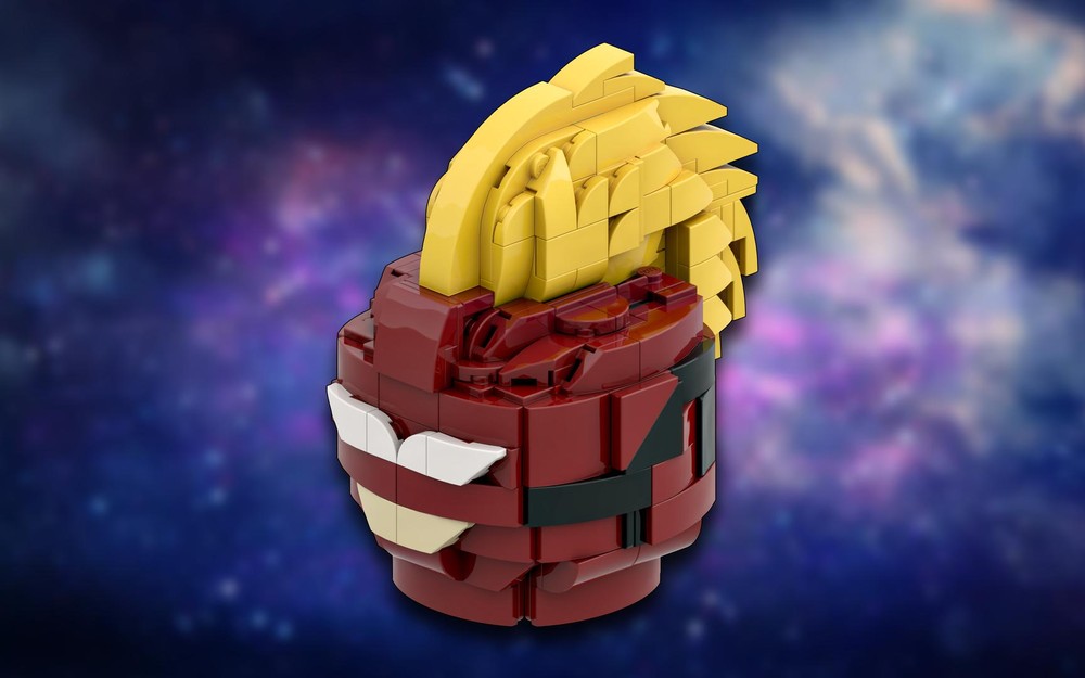 LEGO MOC Up-Scaled LEGO Minifigure Head - Captain Marvel by ZTBricks ...