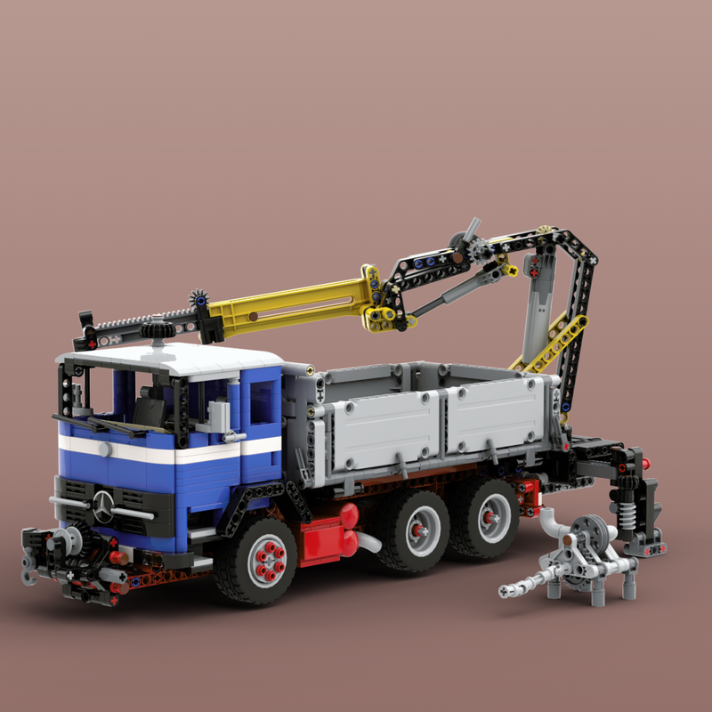 LEGO MOC Mercedes-Benz LP 2223 trilateral tipper and medium folding ...