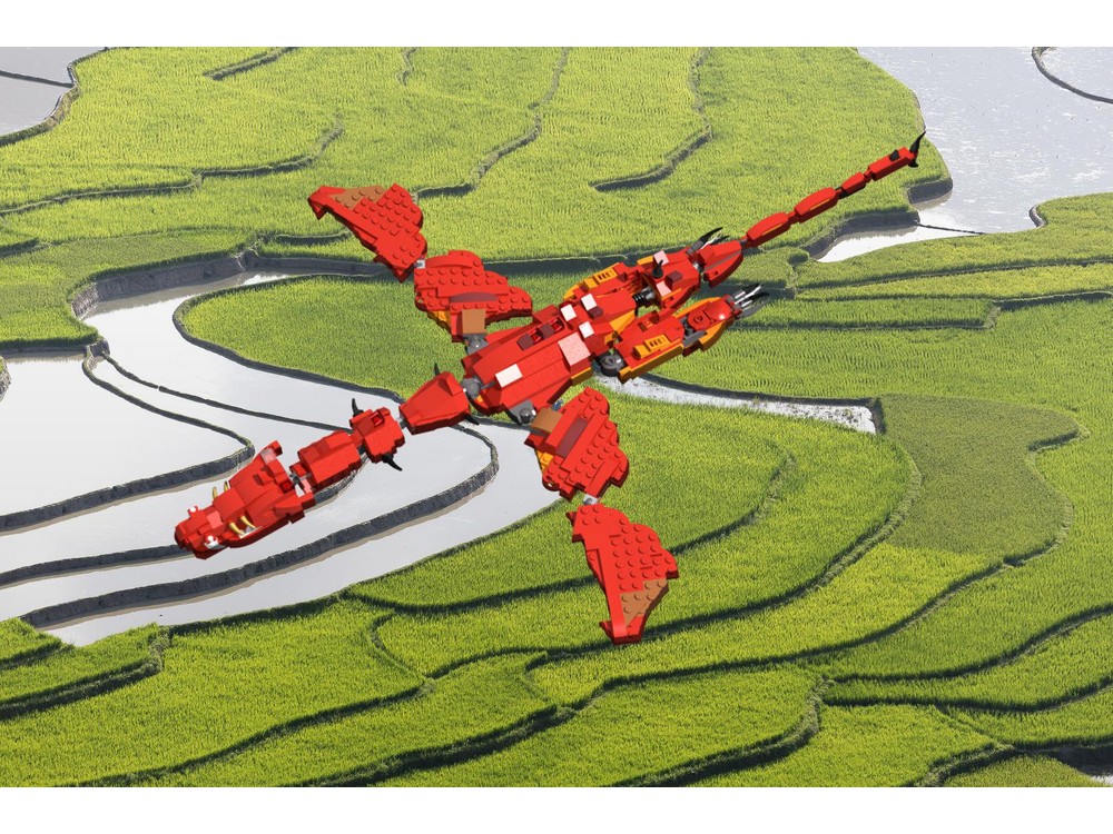 LEGO MOC Red Dragon by LegoOri | Rebrickable - Build with LEGO