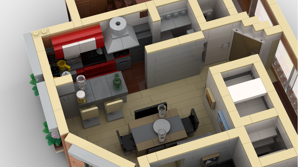 LEGO MOC My flat as a SitComplex floor by Macs.R | Rebrickable - Build ...