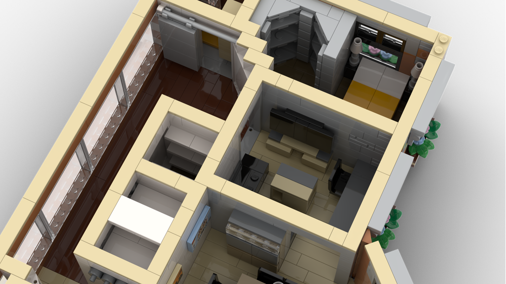 LEGO MOC My flat as a SitComplex floor by Macs.R | Rebrickable - Build ...