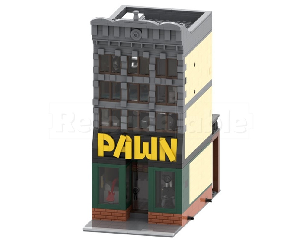 LEGO MOC Pawn Shop Modular Building by Soandso | Rebrickable - Build ...