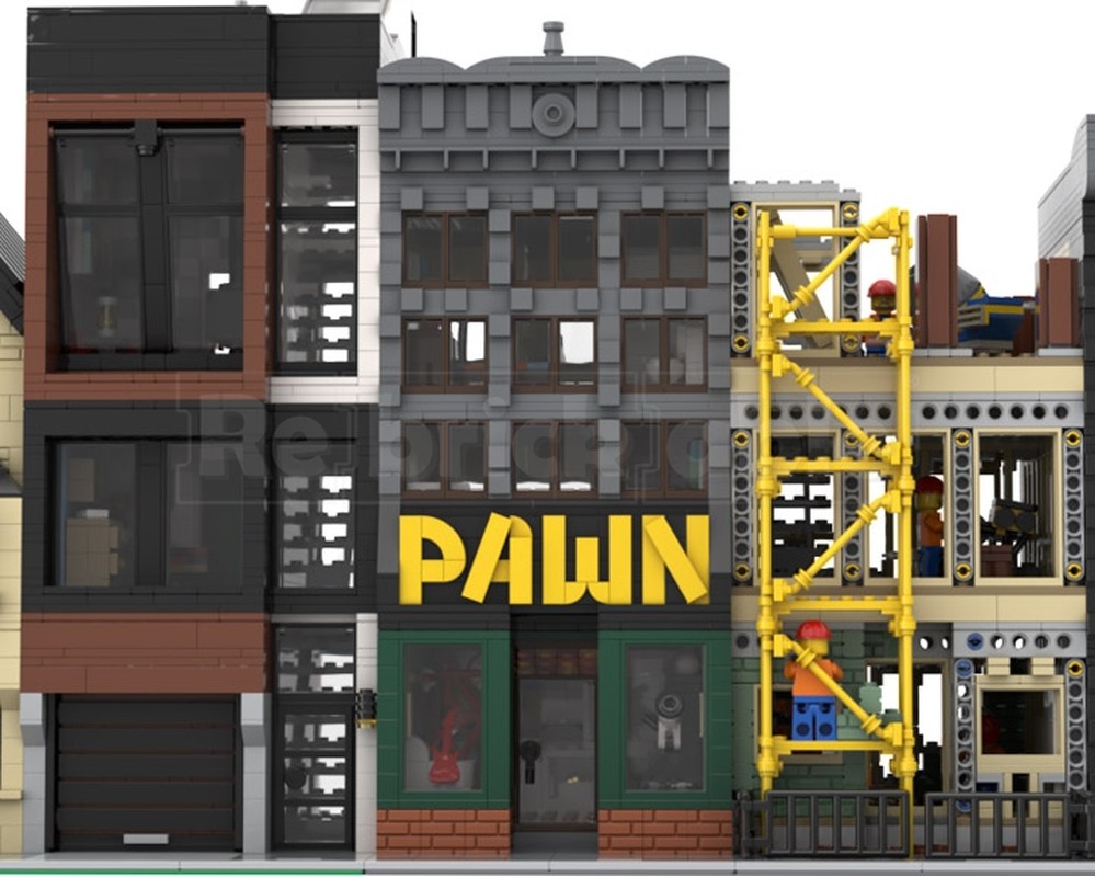 LEGO MOC Pawn Shop Modular Building by Soandso | Rebrickable - Build ...