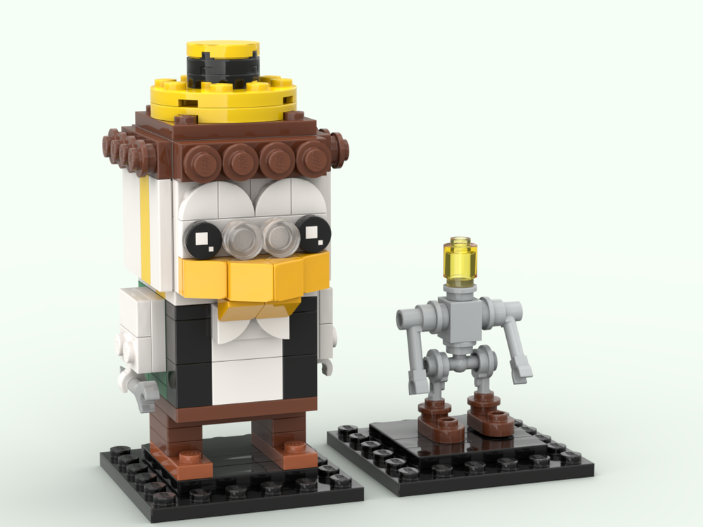 LEGO MOC Gyro Gearloose and Helper Brickheadz by arvidst4 | Rebrickable ...
