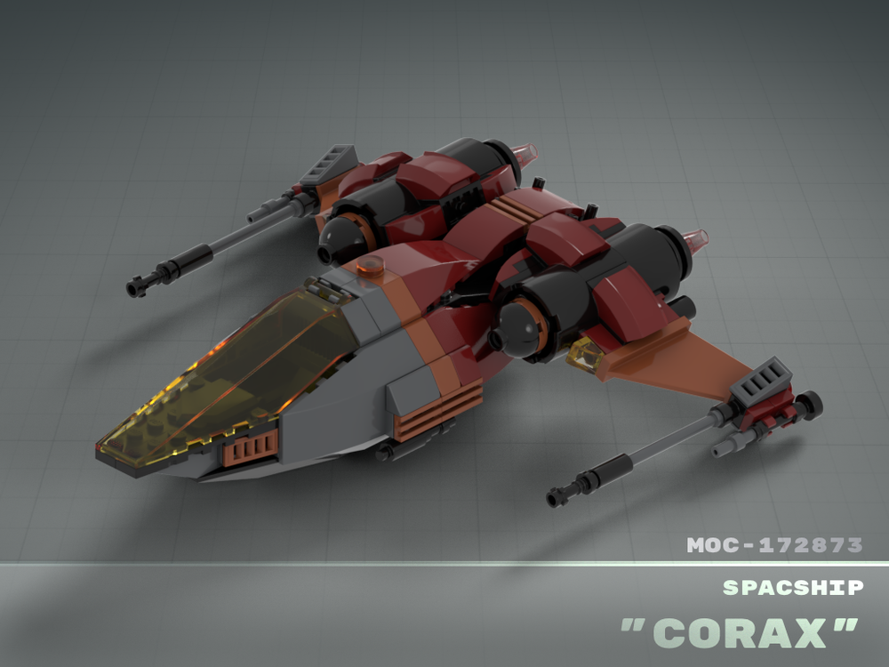 Lego Moc Spaceship Corax By Brampf Rebrickable Build With Lego