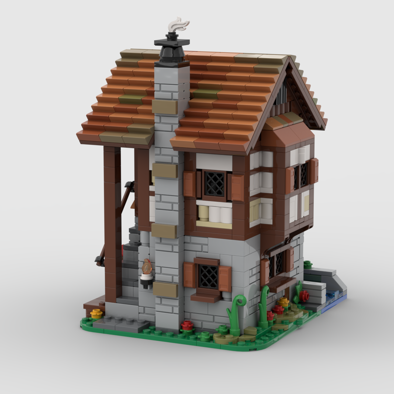 LEGO MOC Water Mill - Medieval Village by MidiBricks | Rebrickable ...