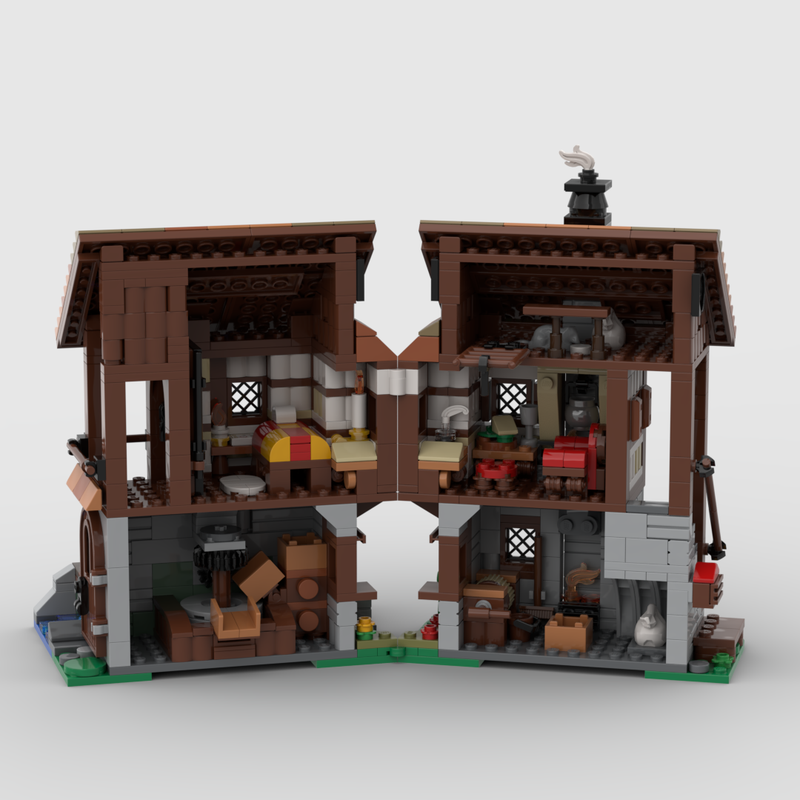 LEGO MOC Water Mill - Medieval Village by MidiBricks | Rebrickable ...