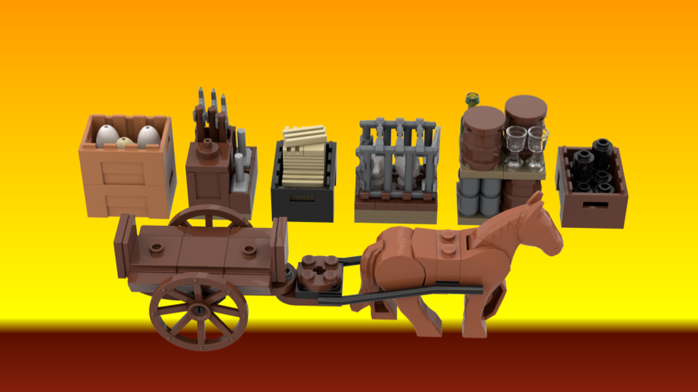 LEGO MOC Castle Cart with Swappable Containers by howell4Bricks ...