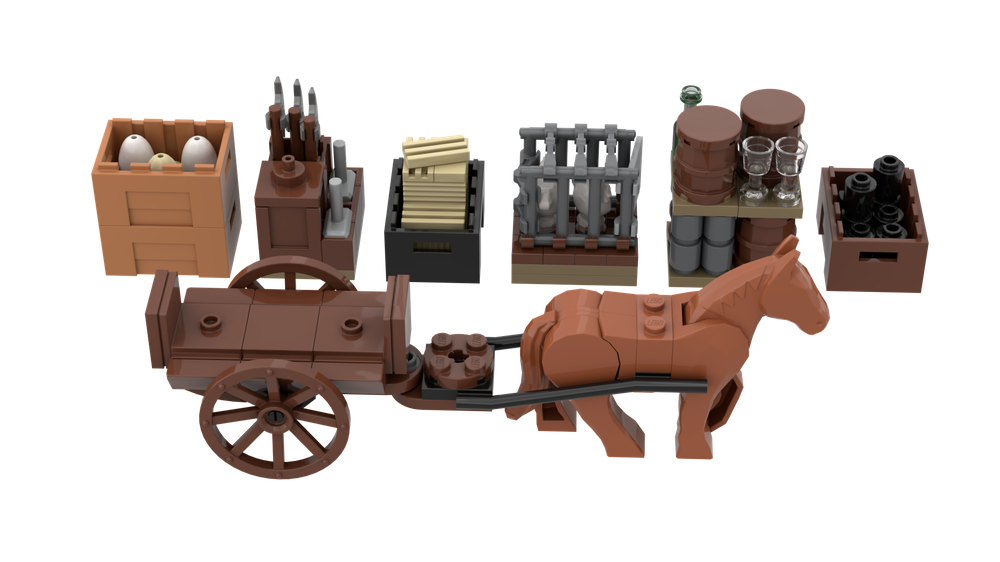 LEGO MOC Castle Cart with Swappable Containers by howell4Bricks ...