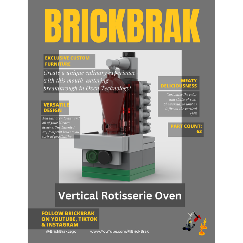 LEGO MOC Vertical Rotisserie Oven by BrickBrak | Rebrickable - Build ...