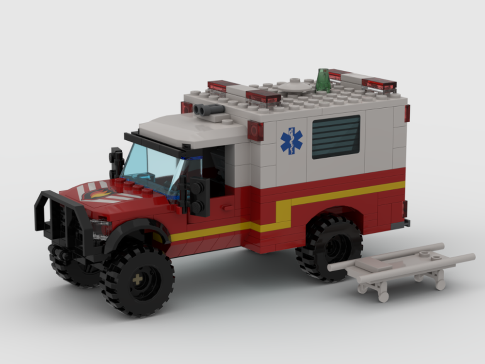 LEGO MOC Fire brigade 4X4 ambulance by HIGHWAY-PATROL | Rebrickable ...