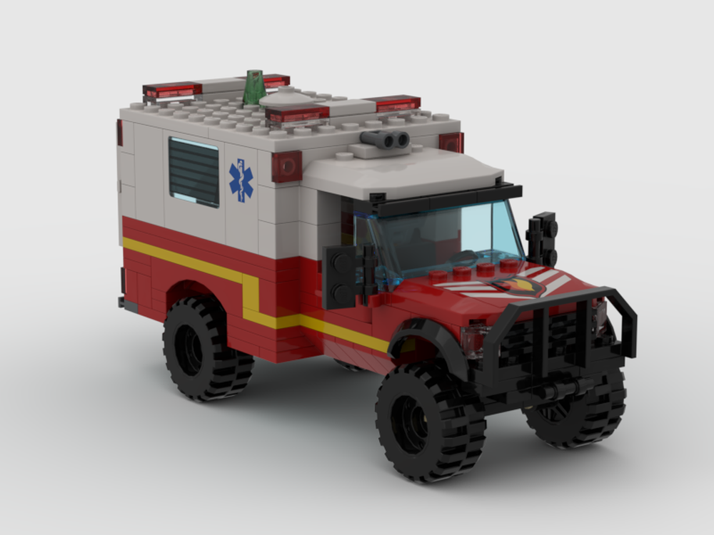 LEGO MOC Fire brigade 4X4 ambulance by HIGHWAY-PATROL | Rebrickable ...