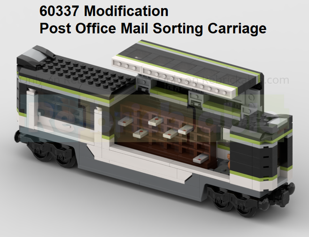 LEGO MOC 60337 Post Office Mail Sorting Coach Modification by Andy Ps ...