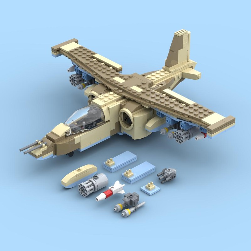 LEGO MOC Su-25 (Desert Camo) by weetseaweed | Rebrickable - Build with LEGO
