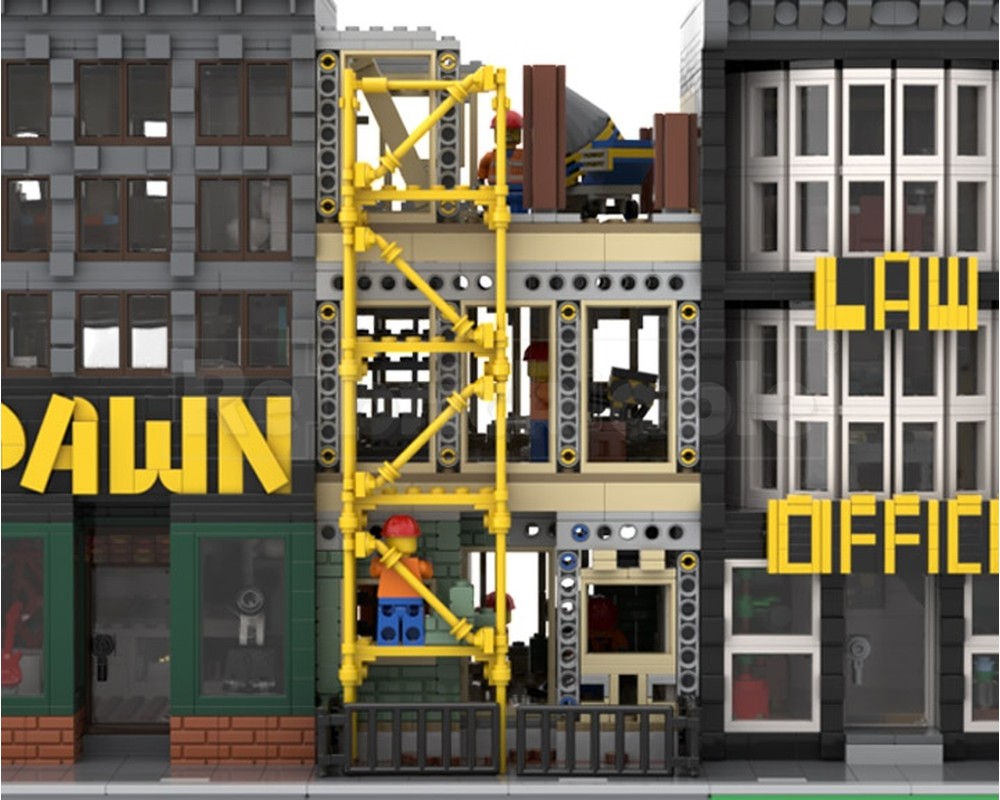 Lego Moc Building Under Construction Modular By Soandso Rebrickable