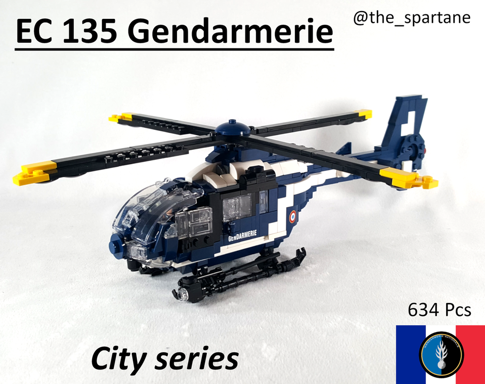LEGO MOC EC 135 gendarmerie by Spartane | Rebrickable - Build with LEGO