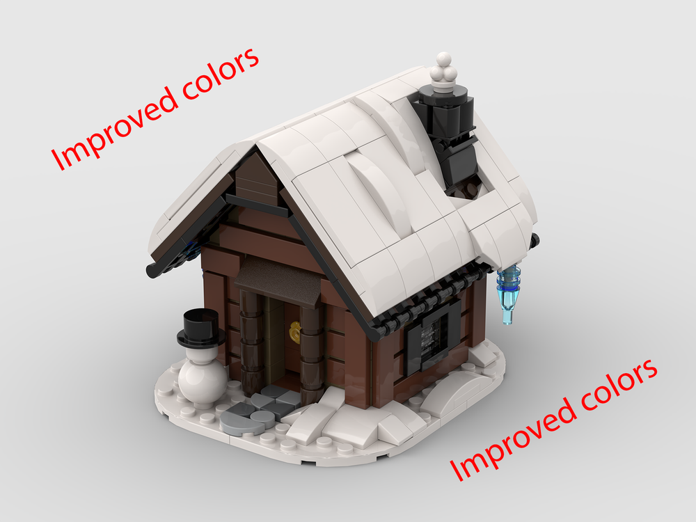 LEGO MOC Wooden cabin in winter by sch0rrsch | Rebrickable - Build with ...