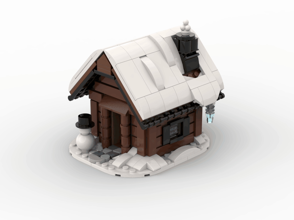 LEGO MOC Wooden cabin in winter by sch0rrsch | Rebrickable - Build with ...