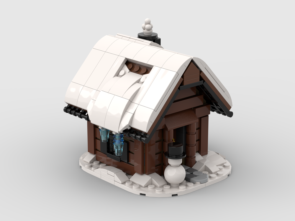 LEGO MOC Wooden cabin in winter by sch0rrsch | Rebrickable - Build with ...
