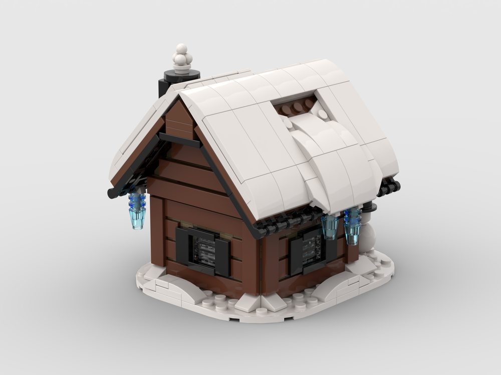 LEGO MOC Wooden cabin in winter by sch0rrsch | Rebrickable - Build with ...