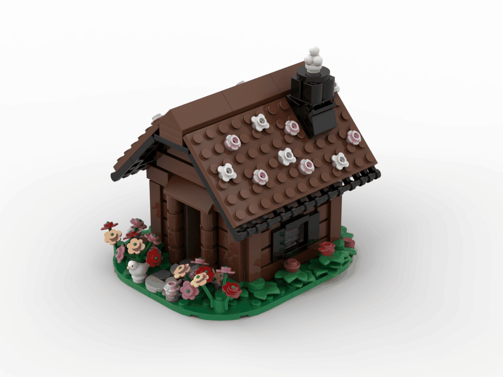 LEGO MOC Wooden cabin in spring by sch0rrsch | Rebrickable - Build with ...