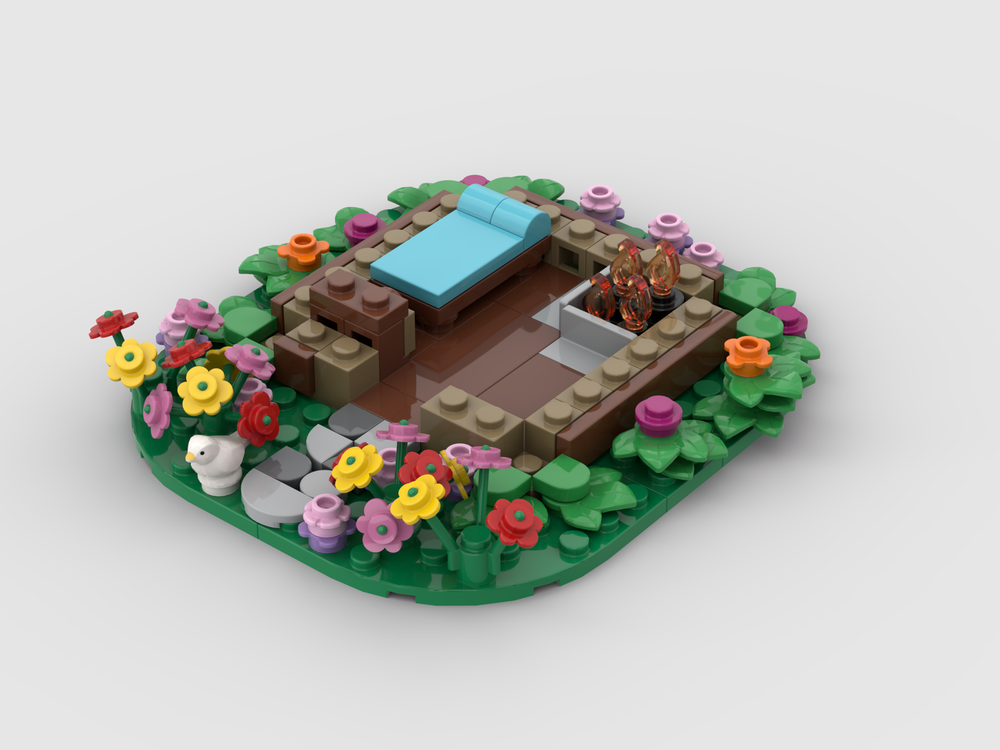 LEGO MOC Wooden cabin in spring by sch0rrsch | Rebrickable - Build with ...