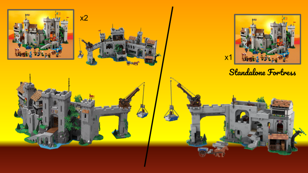 LEGO MOC Lion Knights Castle Backhalf OR Standalone Fortress by ...