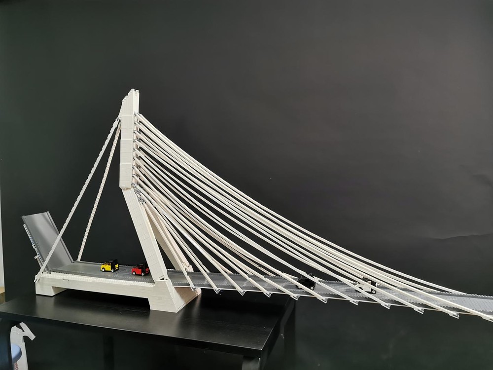 LEGO MOC Erasmusbrug-Giant Cable-stayed bridge and Bascule bridge by ...