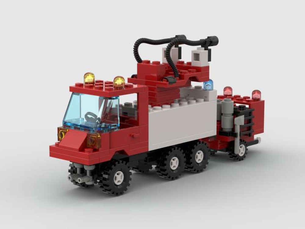 LEGO MOC fire truck with water jet by wrk | Rebrickable - Build with LEGO