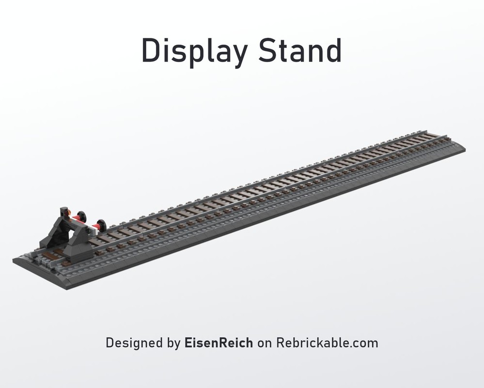 LEGO MOC Train Display Stand with buffer stop (for DRG Class BR 01) by EisenReich | Rebrickable ...