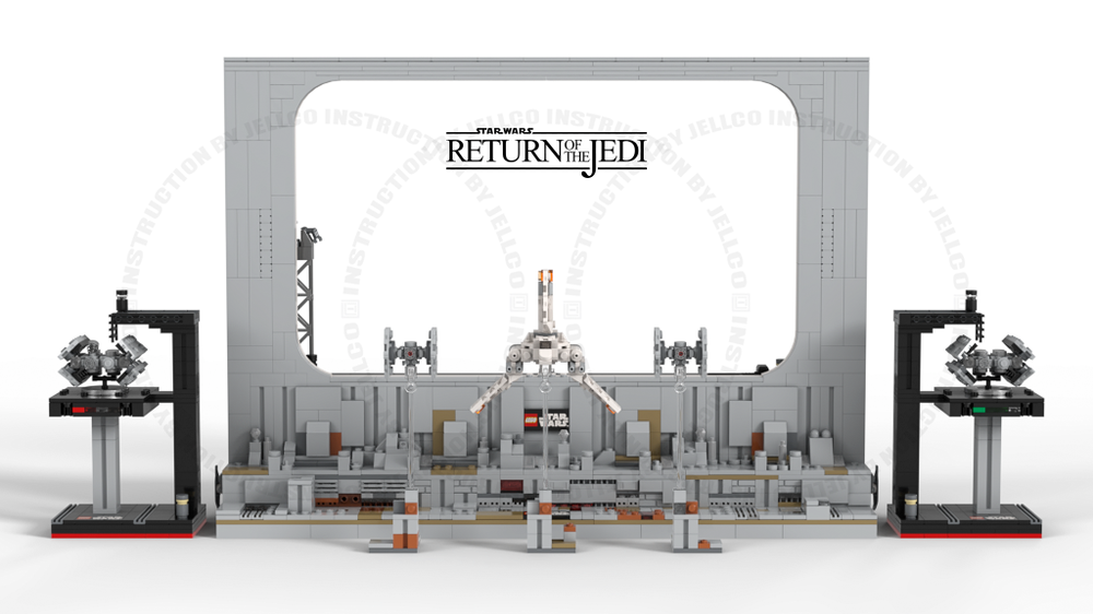 LEGO MOC Micro Deathstar II Docking Bay Diorama by jellco | Rebrickable ...