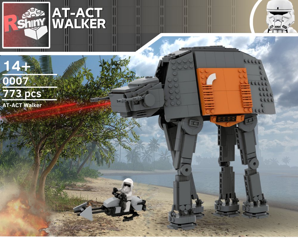 LEGO MOC AT-ACT Walker by R-Shiny | Rebrickable - Build with LEGO