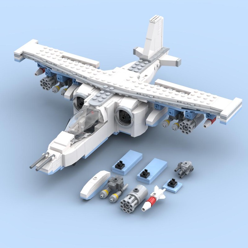 LEGO MOC Su-25 (Winter Camo) by weetseaweed | Rebrickable - Build with LEGO