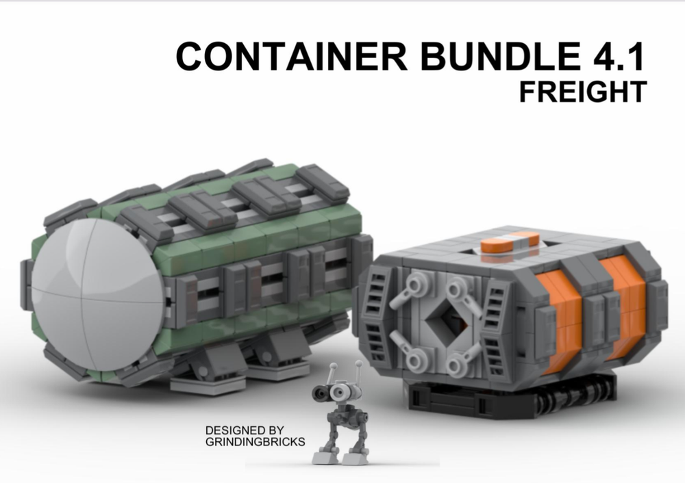LEGO MOC Container Bundle 4.1 Freight by GrindingBricks | Rebrickable ...