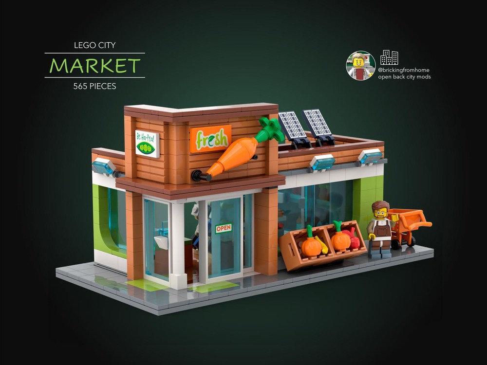 LEGO MOC Lego City Market by brickingfromhome | Rebrickable - Build ...