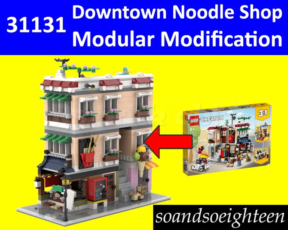 LEGO MOC Downtown Noodle Shop Modular Modification (31131) by Soandso ...
