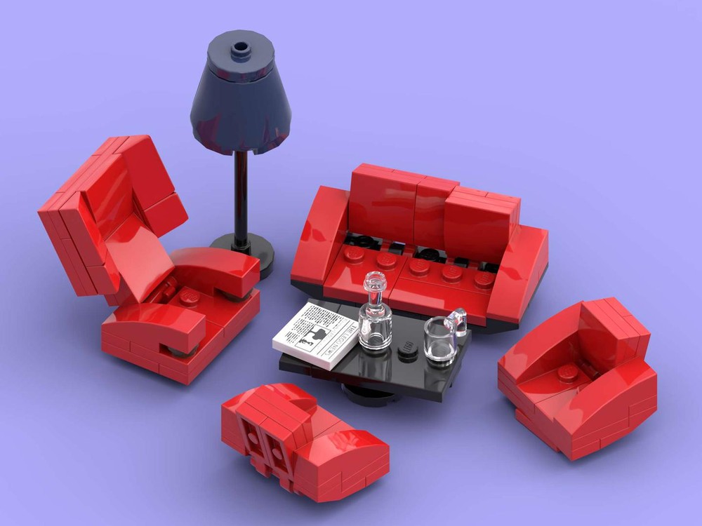LEGO MOC Comfy Living Room Suite Furniture by fidi70 | Rebrickable ...