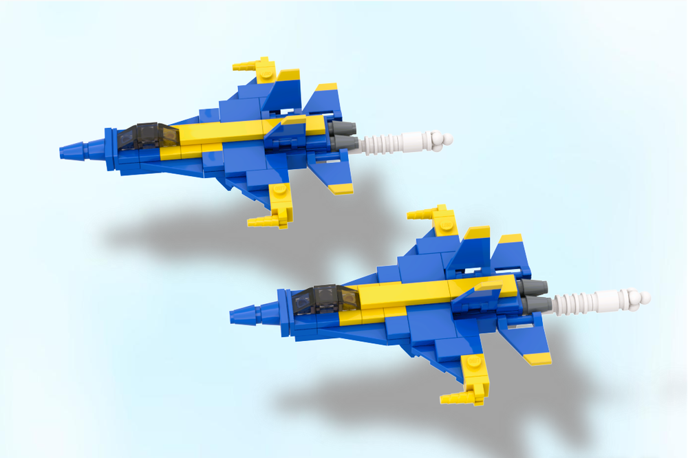 LEGO MOC Micro Blue Angels F/A-18 by bossofdos64 | Rebrickable - Build ...