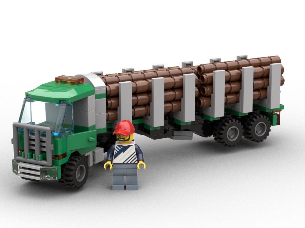 LEGO MOC Bulge of logging trucks and trailer (cab over lorry) by Swerix ...