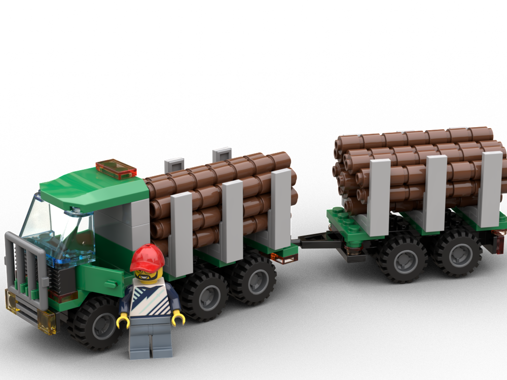 LEGO MOC Bulge of logging trucks and trailer (cab over lorry) by Swerix ...