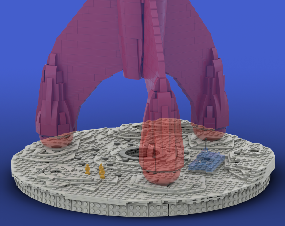 LEGO MOC Display stand for The Moon Rocket from Tintin's Destination ...