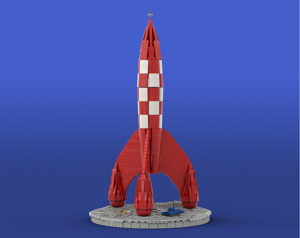 LEGO MOC Display stand for The Moon Rocket from Tintin's Destination ...