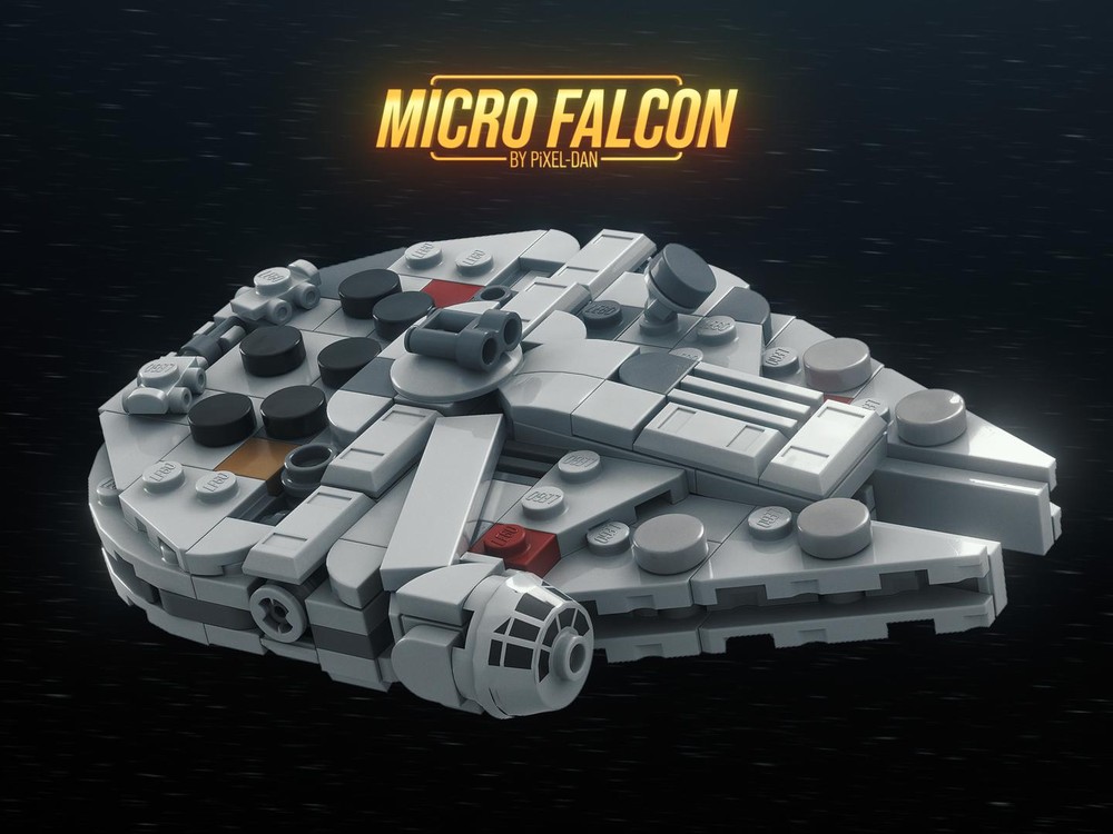 LEGO MOC PiXEL-DAN's Micro Falcon 2024, Very compact design, with ramps ...