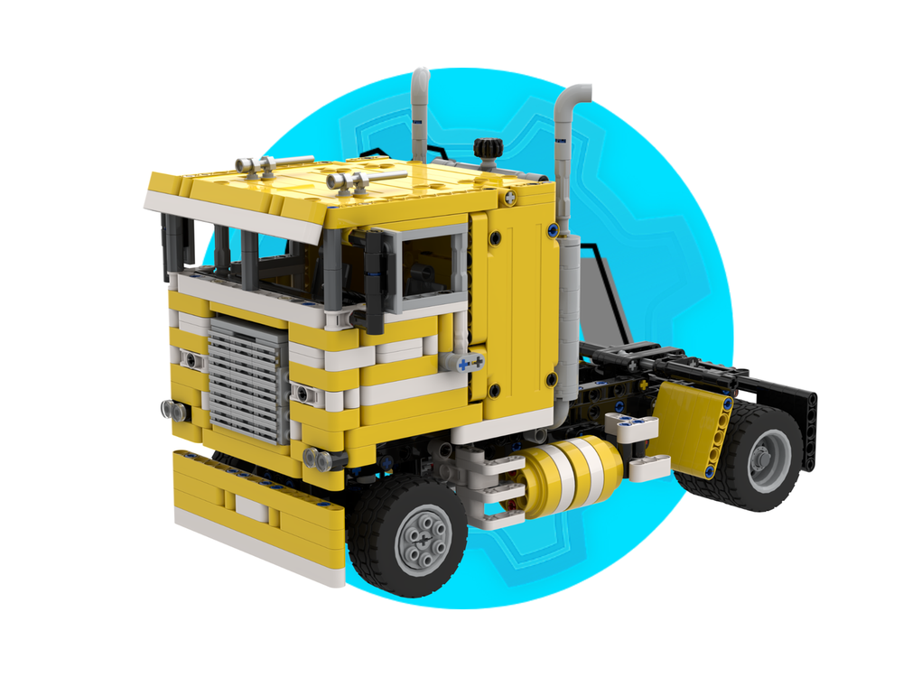 LEGO MOC Freightliner FLB - 4x2 - Yellow & White by O.L.A_Tech ...