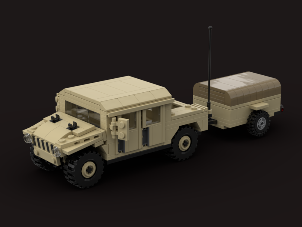 LEGO MOC Humvee with trailer by LKBuilds | Rebrickable - Build with LEGO