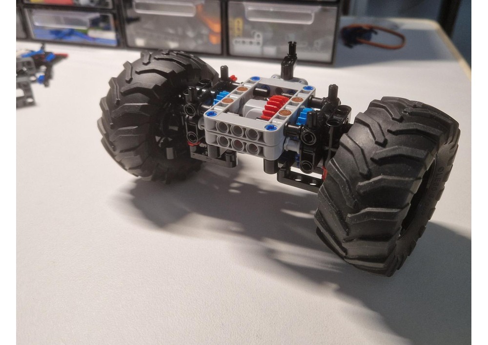 LEGO MOC Solid axle with drive and steering (13L wide + tyres) by Pakis ...